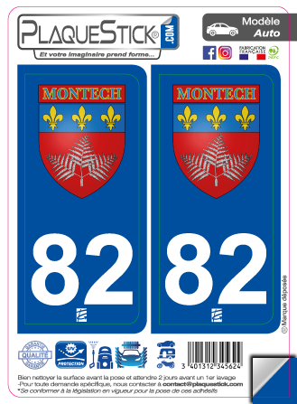 82 -Montech "Blason" – PlaqueStick